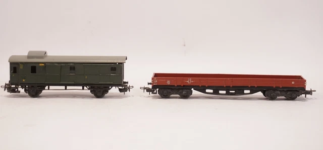 2X MÄRKLIN H0 Güterwagen 3294 Gepäckwagen + 4514 Niederbordwagen der DB EUR 19,99 - PicClick DE