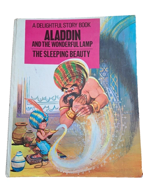 ALADDIN AND THE wonderful lamp/ The Sleeping Beauty, retro printed ...