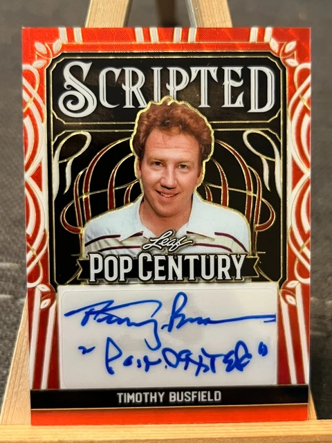 TIMOTHY BUSFIELD 2024 Leaf Pop Century Auto Rouge Flood Écrit ...