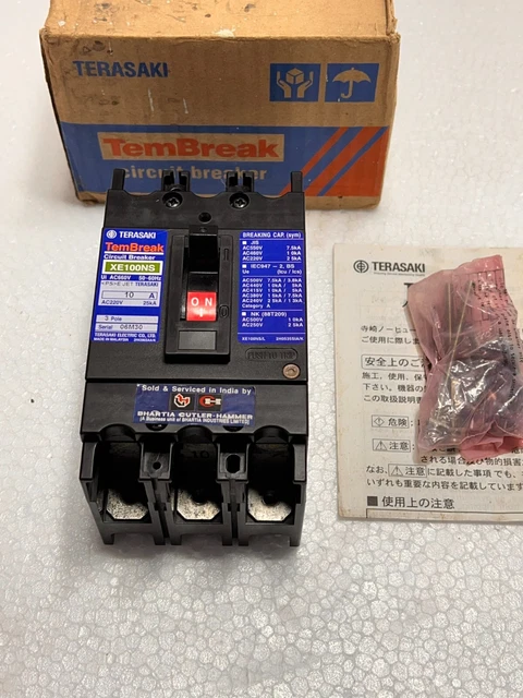 TERASAKI TEMBREAK XE100NS 3 Pole Circuit Breaker 10A $154.40 - PicClick CA