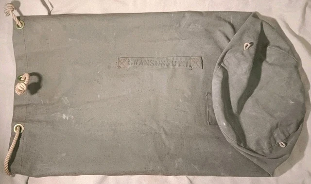 WW2 USMC DEPLOYMENT Transport Bag Named Large Canvas Landing Invasion £ ...