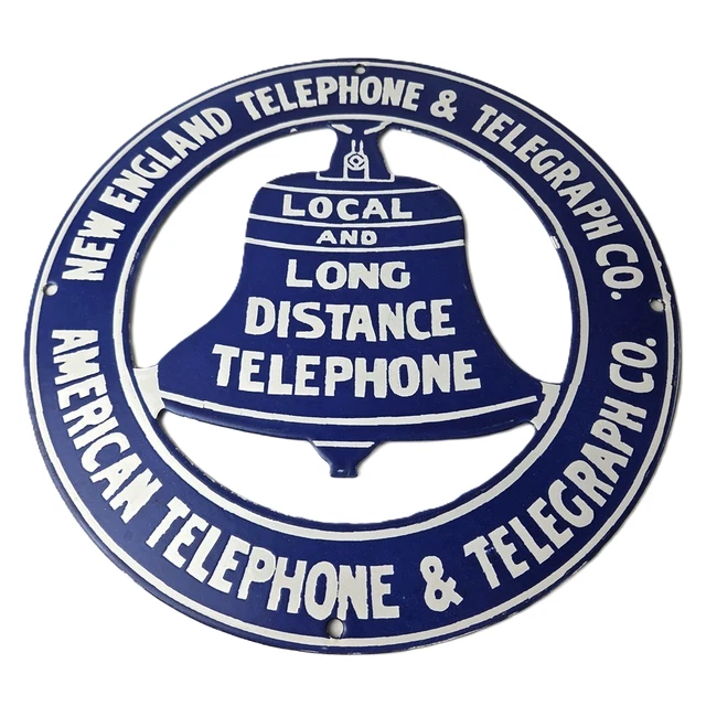 VINTAGE PUBLIC TELEPHONES Sign - Bell System Phone Booth Porcelain Gas ...