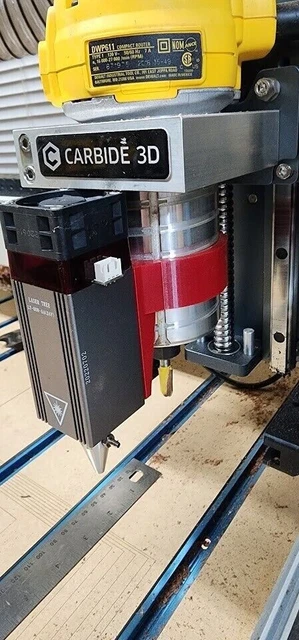 LASER MOUNT CNC router / 80 mm spindle / DeWalt 611 & Carbide Router ...