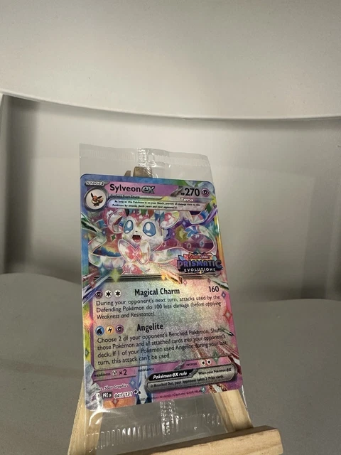 SYLVEON EX PRISMATIC Evolutions Stamp 041/131 Surprise Box Promo ...