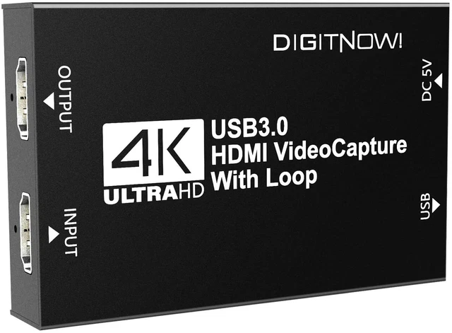 4K VIDEO CAPTURE Card with Loop Out HDMI USB 3.0 Video Capture Device ...