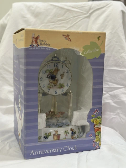 VINTAGE PETER RABBIT Anniversary Clock with Pendulum Working Rotation ...