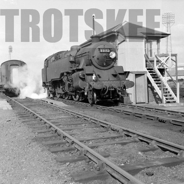 LARGER NEGATIVE BR British Railways Steam Loco 80152 Class Std 4 c1967 ...