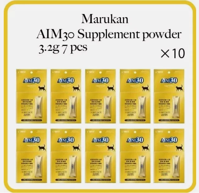 MARUKAN AIM30 SUPPLEMENT Powder 7pcs(3.2g/1Week) x 10 Cat Health Care ...