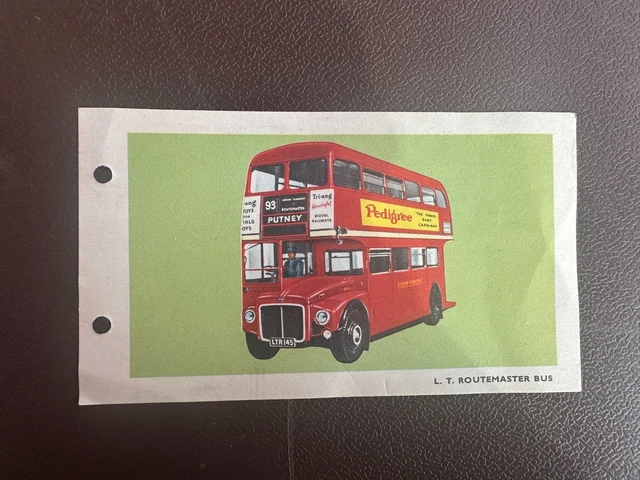 TRI-ANG SPOT ON Routemaster Bus Original Collector Card Insert £31.92 ...