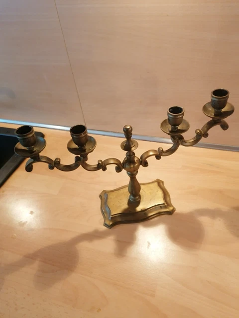 ALTE GROSSE SCHÖNER antike 4 Flammige Kerzenständer Kandelaber Messing EUR 17,95 - PicClick DE
