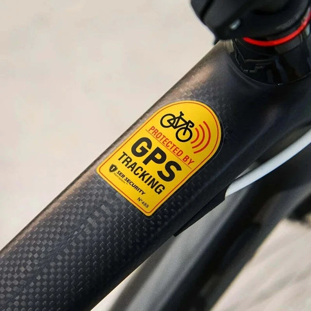 GPS TRACKING ALARM Sticker Reflective Bicycle Warning Sticker Anti ...