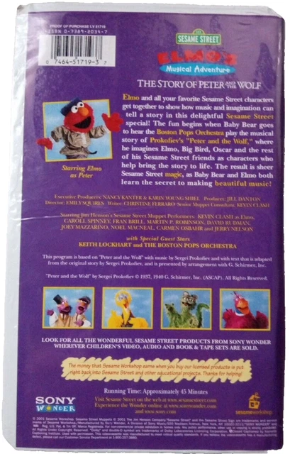 SESAME STREET ELMO'S Musical Adventure Peter and the Wolf VHS 2001 ...