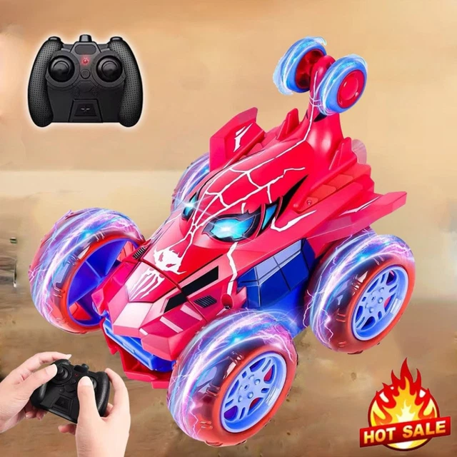 SPIDERMAN RC STUNT Car Remote Control Cars Toy for Boys Girls UK Cuty ...