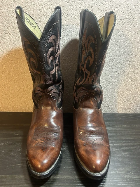 DURANGO MEN'S COWBOY Western Work Boots Brown Black LM 504 US 8.5 D ...