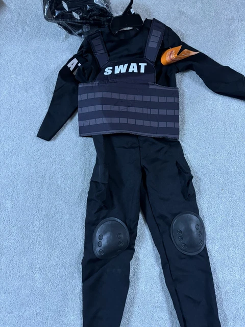 BOYS SWAT OFFICER Team Tactical Halloween Costume - Size Medium (8 ...