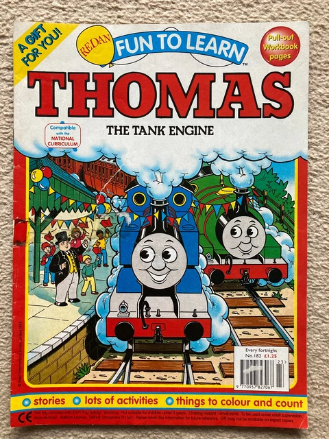 THOMAS THE TANK Engine Fun to Learn Issue 182 From 1998 With Poster £5. ...