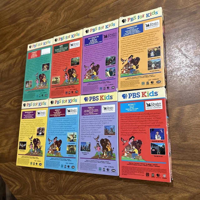 [PBS KIDS] ADVENTURES from The Book of Virtues VHS Tapes — Lot of 8 $41 ...