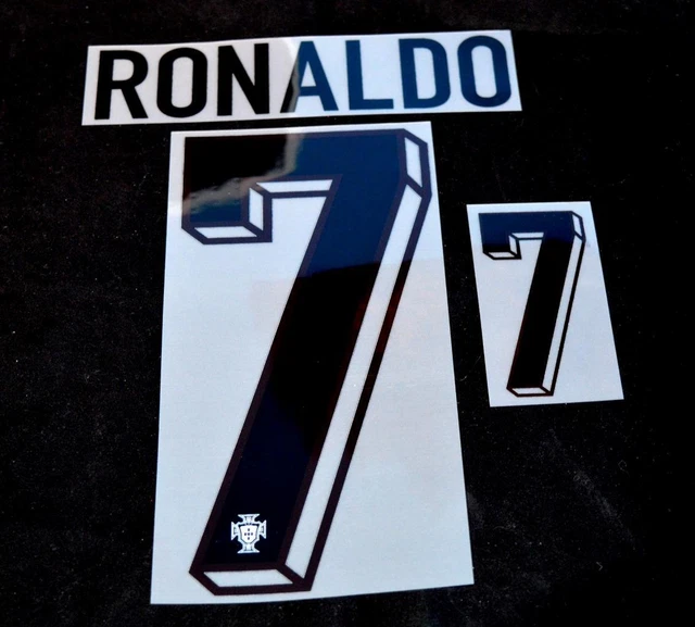 OFFIZIELLER PORTUGAL RONALDO 7 Euro 2024 Fußball Name/Nummer Set ...
