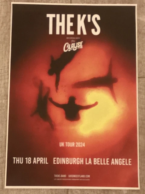 THE K’S CONCERT poster - Edinburgh april 2024 band show tour — gig memorabilia. £7.99 - PicClick UK