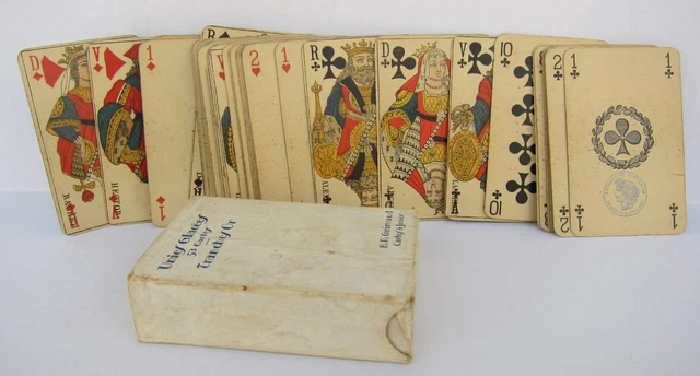 ANTIQUE B P Grimaud French Playing Cards - Deck of 52 in Box - 1890's ...