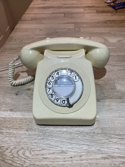 BT CREAM IVORY - 8746D Vintage Rotary Dial Telephone £10.00 - PicClick UK