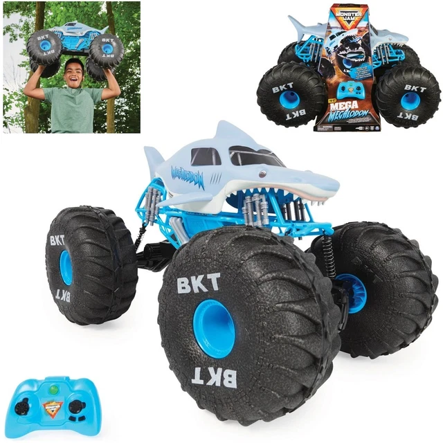 MONSTER JAM 1:6 Scale Remote Control All-Terrain Mega Megalodon Monster ...