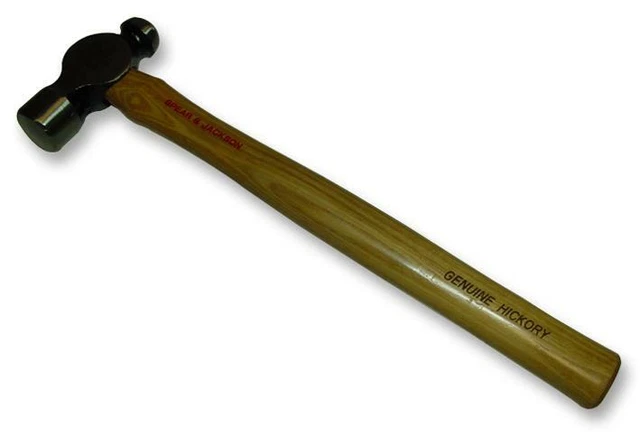 16OZ BALL PEIN Hammer, Handle Type Hickory, Head Material Steel, For ...