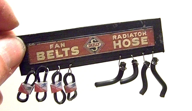 1/24 SCALE VINTAGE Fan Belt & Radiator Hose Display £11.81 - PicClick UK