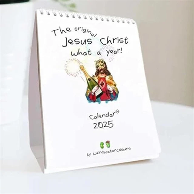 2025 JESUS CHRIST WHAT A YEAR Calendar, Inspiring Jesus Painting £8.97 ...