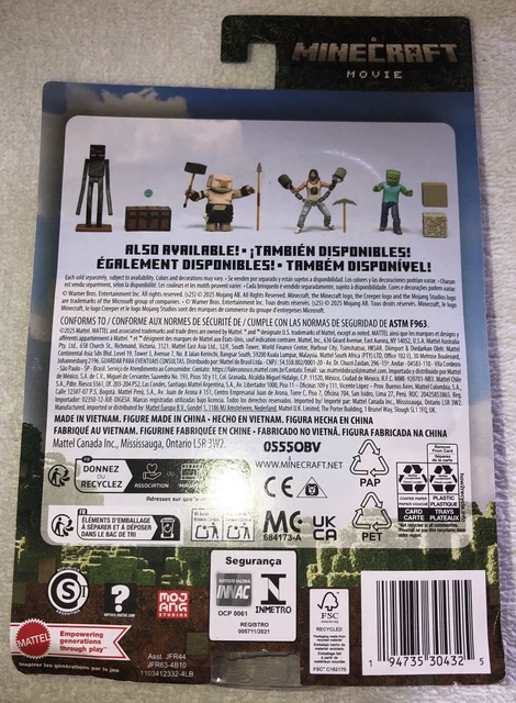 A MINECRAFT MOVIE GARRETT Figure with PICKAXE & BUCKCHUCKETS NEW SAME ...