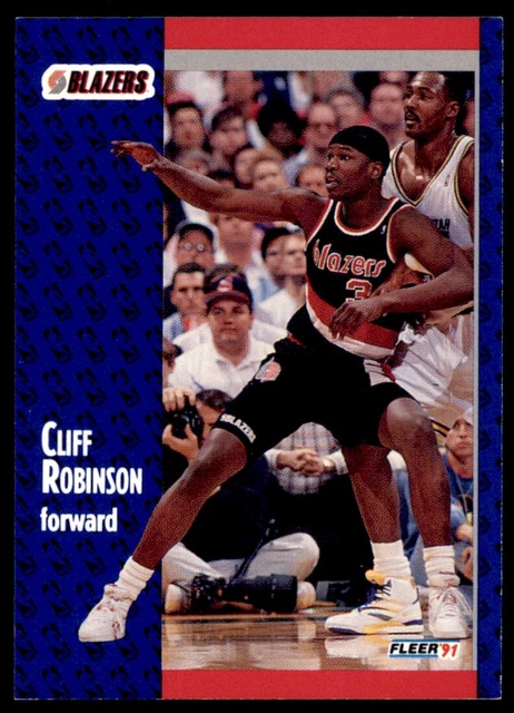 1991-92 FLEER BASKETBALL Base Cliff Robinson EX Portland Trail Blazers ...