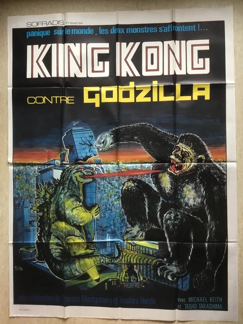 KING KONG CONTRE Godzilla (EO 1962) Affiche Original Grande French ...