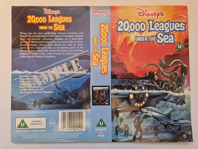 20,000 LEAGUES UNDER The Sea - Disney - Promo Sample Video Sleeve/Cover ...
