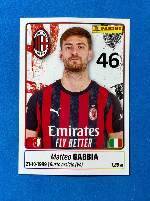 FIGURINE CALCIATORI PANINI 2025-26 2026 n.317 Matteo Gabbia (Milan) EUR ...