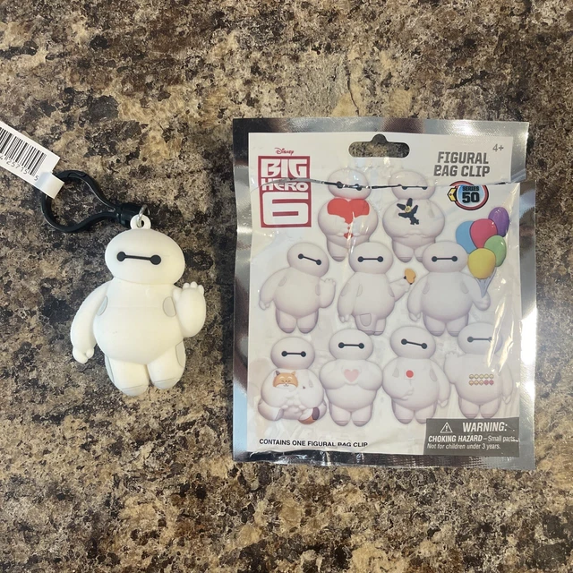 DISNEY SERIES 50 Baymax Big Hero 6 Figural Bag Clip 3 Inch Waving Hello ...