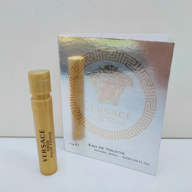 VERSACE EROS POUR Femme Eau de Toilette mini Spray Fragrance, 1ml ...