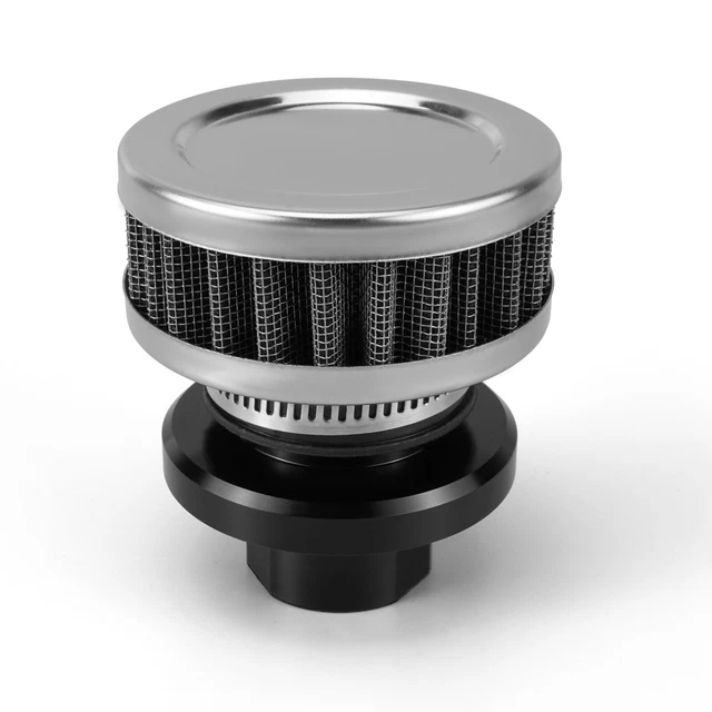 BEVINSEE 2-PRONG OIL Fill Cap One-Way Valve Cover Crankcase Breather ...