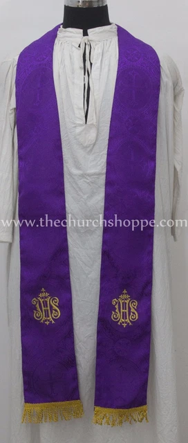 NOUVELLE CHASUBLE GOTHIQUE VIOLET Et Ensemble De Stole, Casula EUR 122 ...
