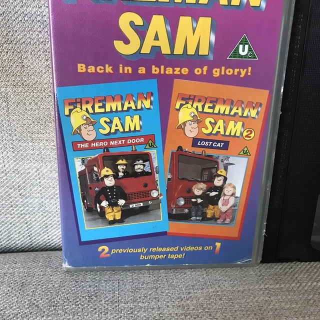 FIREMAN SAM 2 On 1 - Bbc Vhs Video - Back In A Blaze Of Glory ...