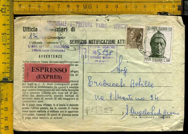 REPUBBLICA BUSTA RACCOMANDATA con Francobolli Commemorativi 500Lire ...