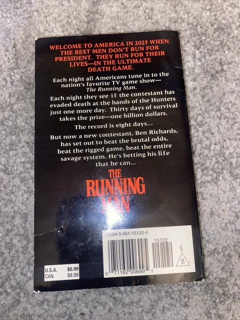 THE RUNNING MAN Stephen King (as Richard Bachman) - 1982, Signet US ...