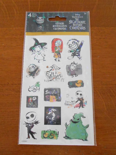 DISNEY TIM BURTON'S The Nightmare Before Christmas Stickers 4 Sheets £7.73 - PicClick UK