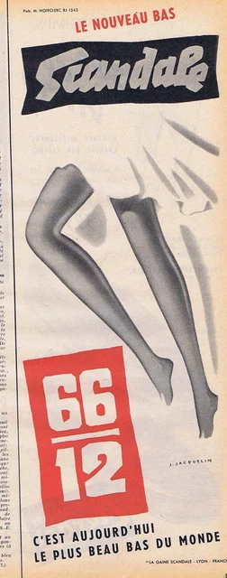 PUBLICITE ADVERTISING 045 1954 SCANDALE le nouveau bas EUR 3,00 ...