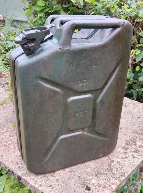 VINTAGE BRITISH ARMY 5 gallon steel jerry can 1951 fuel can £45.00 ...