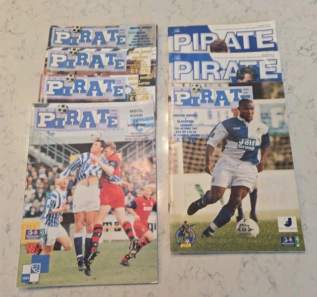 7 BRISTOL ROVERS Match Day Programmes 1996 97 98 99. Excellent ...