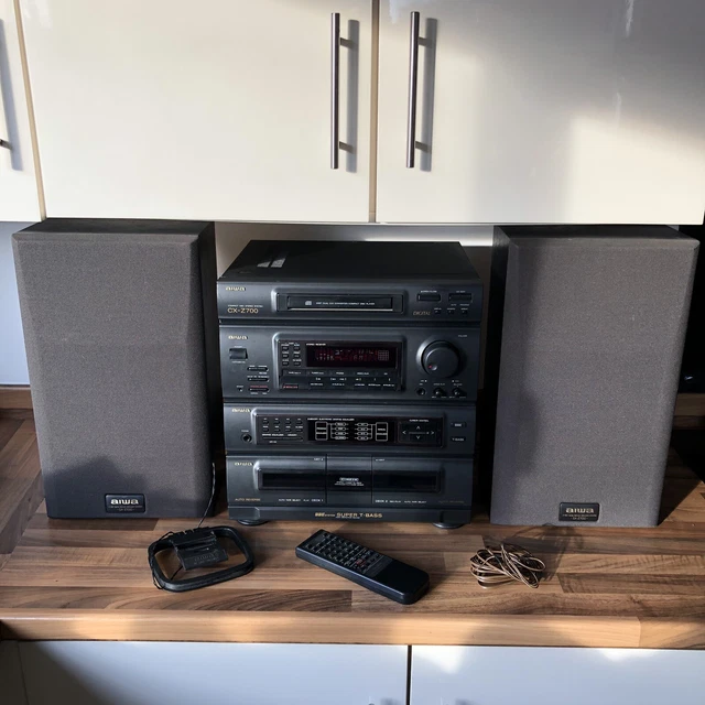 AIWA CX-Z700K STEREO HI FI System With Speakers + Remote *CD Player ...