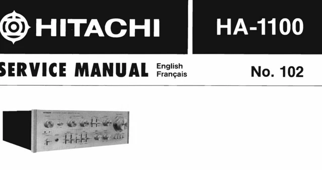 HITACHI HA-1100 SCHEMATIC Diagrams Service Manual Schaltplan EUR 12,99 ...