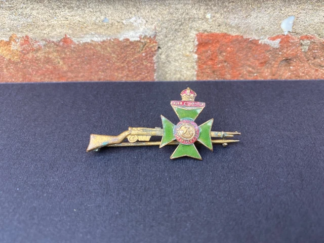 WW1 THE KINGS Royal Rifle Corps Lee Enfield Rifle Sweetheart Brooch ...