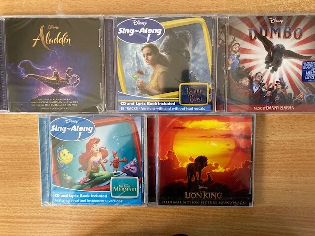 5X WALT DISNEY Film CD's-Lion King/L.Mermaid/Dumbo/Beauty & Beast ...