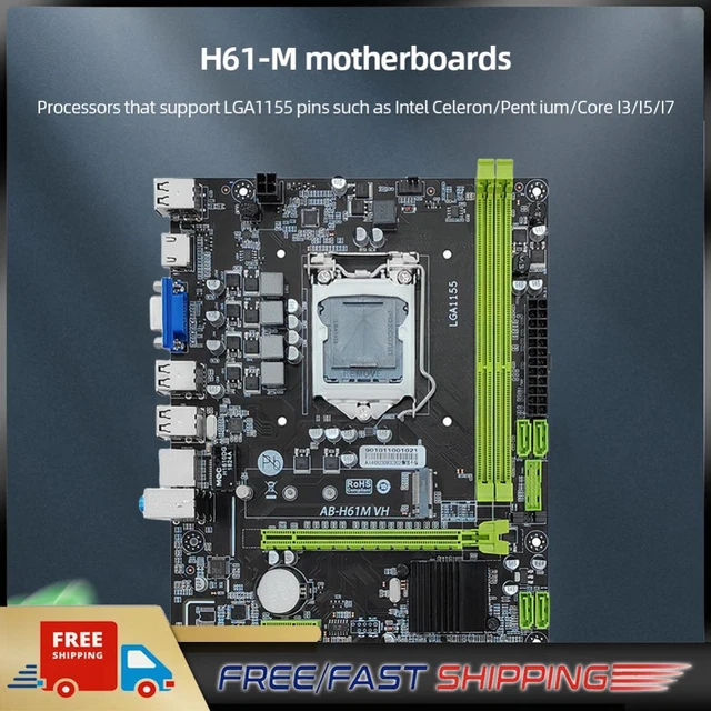 H61 LGA1155 PC Mainboard SATA2.0 PC Motherboard Memmory 16GB I3 2130 I5 3470 CPU £37.94 ...